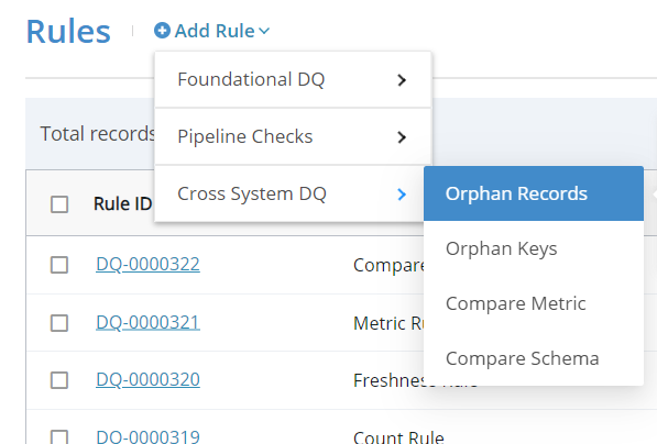 Cross-System DQ - Orphan Records Rule – Help Center