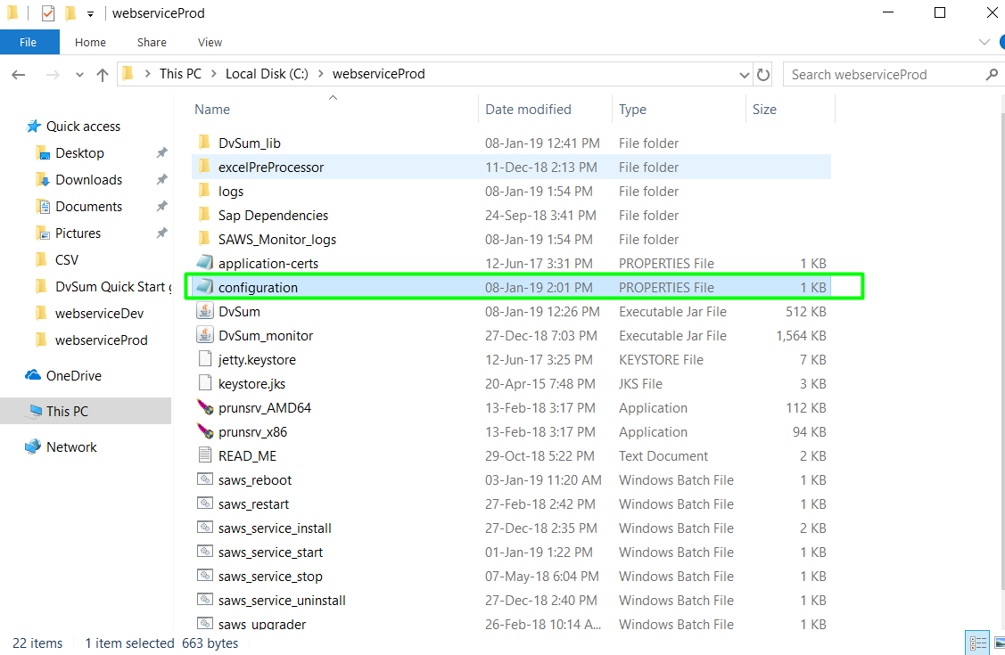 On Premise Gateway (SAWS) Advanced Settings (Configuration properties ...