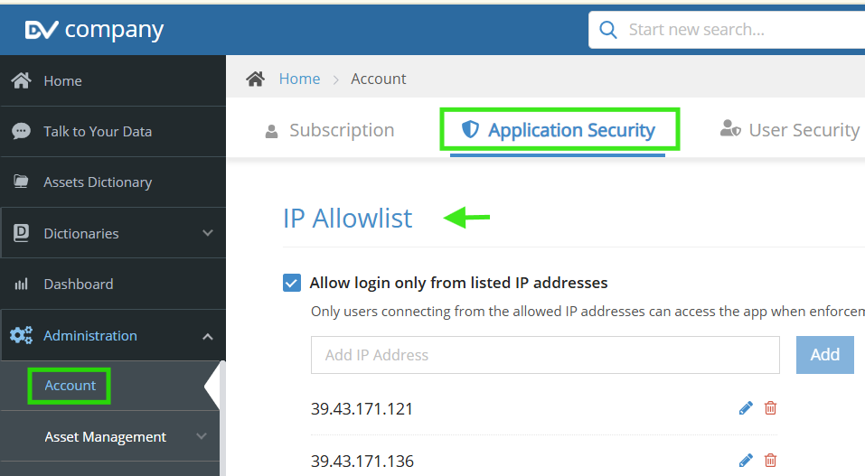 IP Allow List – Help Center