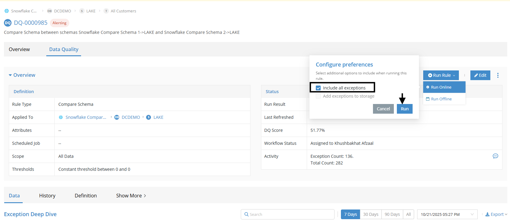 Rule Detail page – Help Center